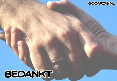 E-cards op GoCards.nl - E-card - Bedankt - Handen schudden